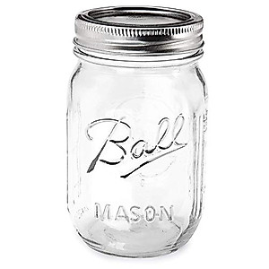 Ball Regular Mouth 16-Ounces Mason Jar with Lids and Bands (12-Units), 12-Pack, AS SHOWN