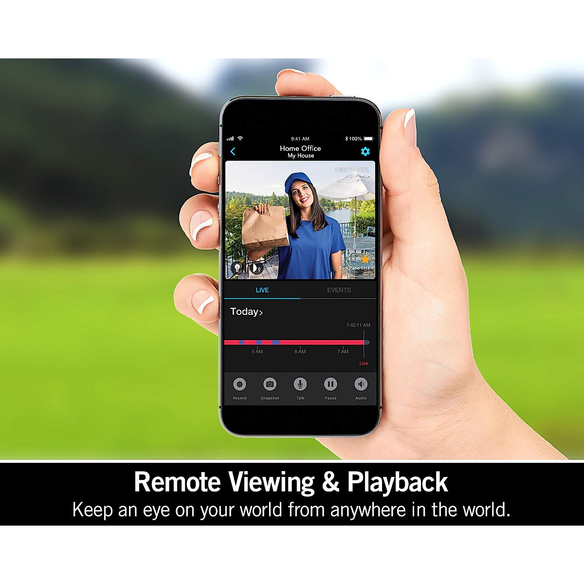 Night Owl 1080p HD Smart Video Doorbell with Night Vision, 2-Way Audio, Remote Viewing Mobile App, Real-Time Alerts, Human Detection Technology, Wide Viewing Angle and Customizable Storage Options