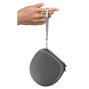 WGear Headset Case for VXI BlueParrott B550-XT, B450-XT, B450-XT -204010-C, B350-XT, B250-XTS, C400-XT, Mesh Pocket Cable, Amplifier and Other Accessories, Detachable Wrist Strap (Gray), compact Size