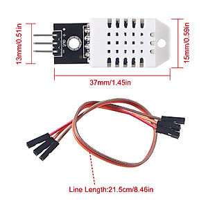 Coliao 4pcs DHT22/AM2302 Temperature and Humidity Sensor Module Digital Temperature Humidity Monitor Sensor with Cable Replace SHT11 SHT15 for Electronic Practice DIY