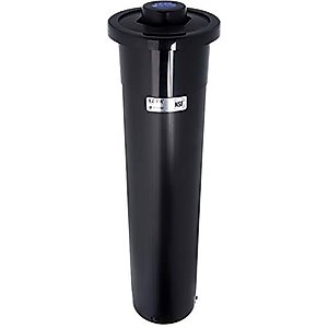 San Jamar EZ-Fit In-Counter Cup Dispenser, Plastic, Universal Disposable Cup Compatibility With Interchangeable Gaskets For Commercial Kitchen, 23.25 Inches, Black