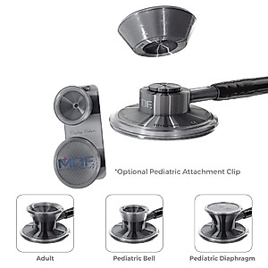 MDF Instruments Monet Kaleidoscope MD One Epoch Lightweight Titanium Stethoscope + MDF Pediatric Attachment with Clip