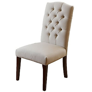 Christopher Knight Home Crown Fabric Dining Chairs, 2-Pcs Set, Off-White