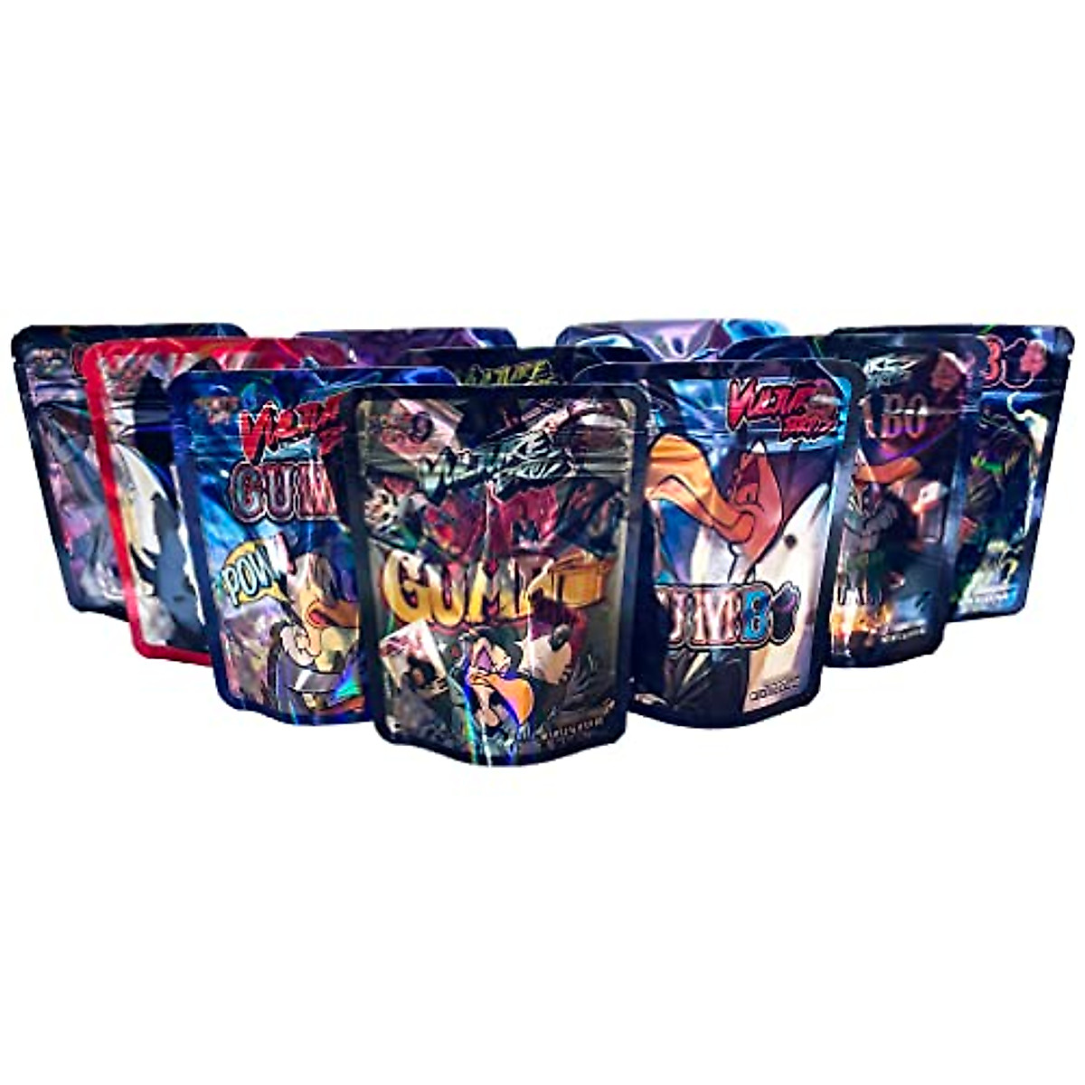 Fantasy Night 100 Pack JS-UP Gumbo Bags, Size 5 x 4 inches
