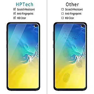HPTech [2-Pack] Screen Protector For Samsung Galaxy S10e [with Camera hole] Tempered Glass, Anti Scratch, Bubble Free, Case Friendly