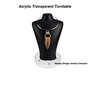 FarBoat 4Pcs Plastic Turntable Acrylic Turntable Bearings Hardware for Kitchen Spice Rack Table Cake 100mm/4inch