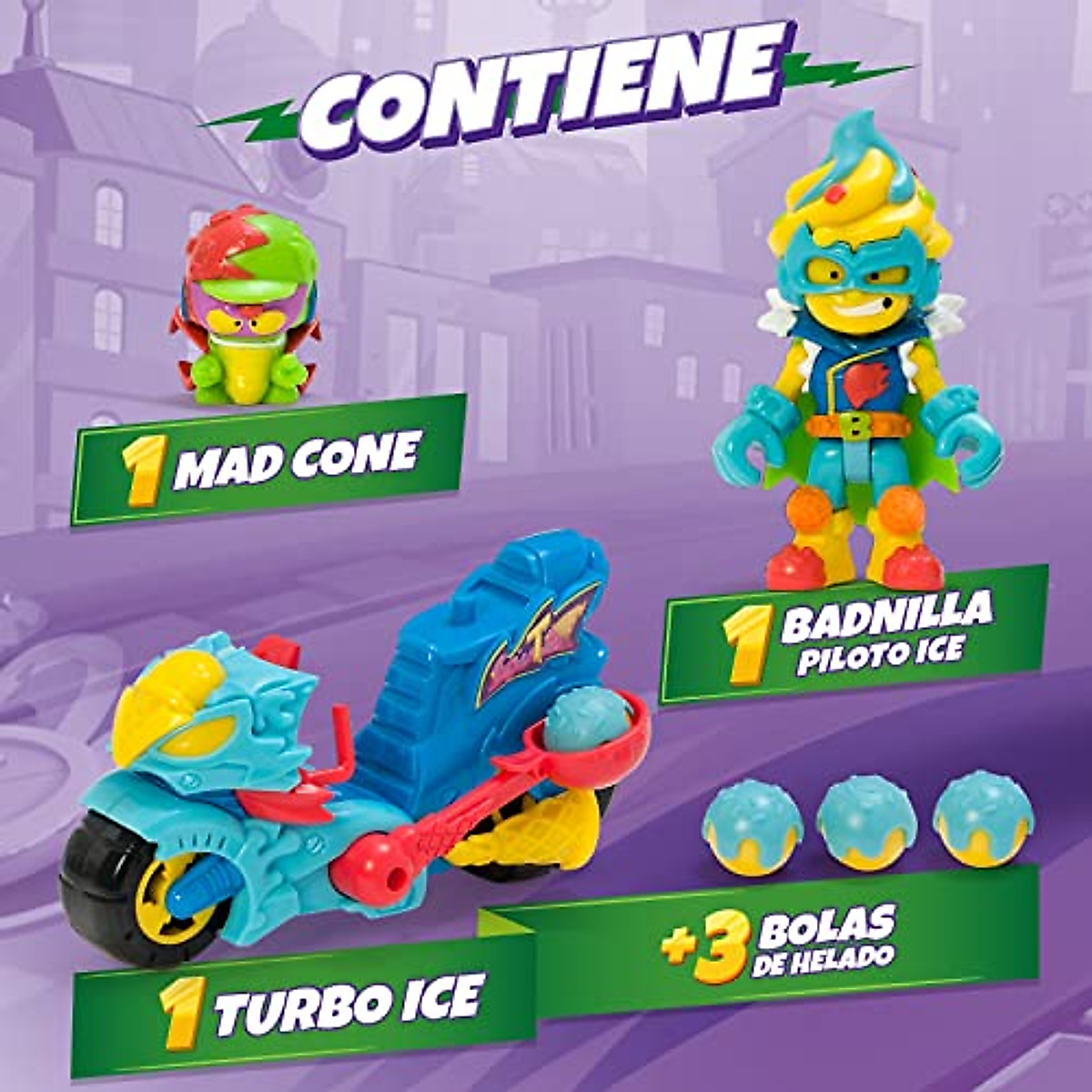 SUPERTHINGS Turbo Ice Scooter with Catapult Ice Cream Ball Launcher, Includes 1 Kazoom Kid and 1 SuperThing