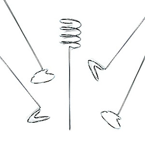 Mind Reader Picnic Wine Sticks, 5 pc Set, 5 Count (Pack of 1), Silver Bottle Glass Holder