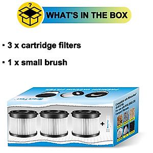 SpaceTent 3 Pack 49-90-1951 Vacuum Filters for Milwaukee M18 Compact Vac 0882-20, part# 49-90-0160.