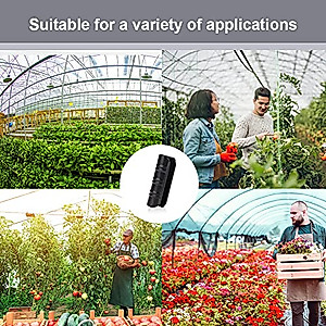 Gukasxi 30 PCS Black Garden Buildings Tube Clip, Plastic Snap Clamps for Greenhouse Frame PVC Pipe Tube Film Clip, Garden Farm Greenhouse Tools 25mm/0.98"