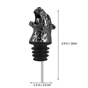 Hemoton Measured Wine Pourer Wine Stoppers for Wine Bottles Bottle Pourer Wine Accessories Wine Pour Spouts Animal Wine Aerator Alloy Wine Stoppers Wine Spout Beer Bottle Cap Seal