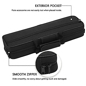 Watris Veiyi Flute Case, Waterproof Flute Case with Adjustable Shoulder Strap, Lightweight Oxford Cloth Flute Case Carrying Bag for 16 Holes Flute C Foot