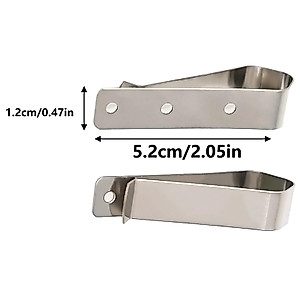 2 Pcs Garage Door Remote Stainless Steal Visor Clip Only Compatible with Liftmaster Chamberlain Craftsman Opener Remote