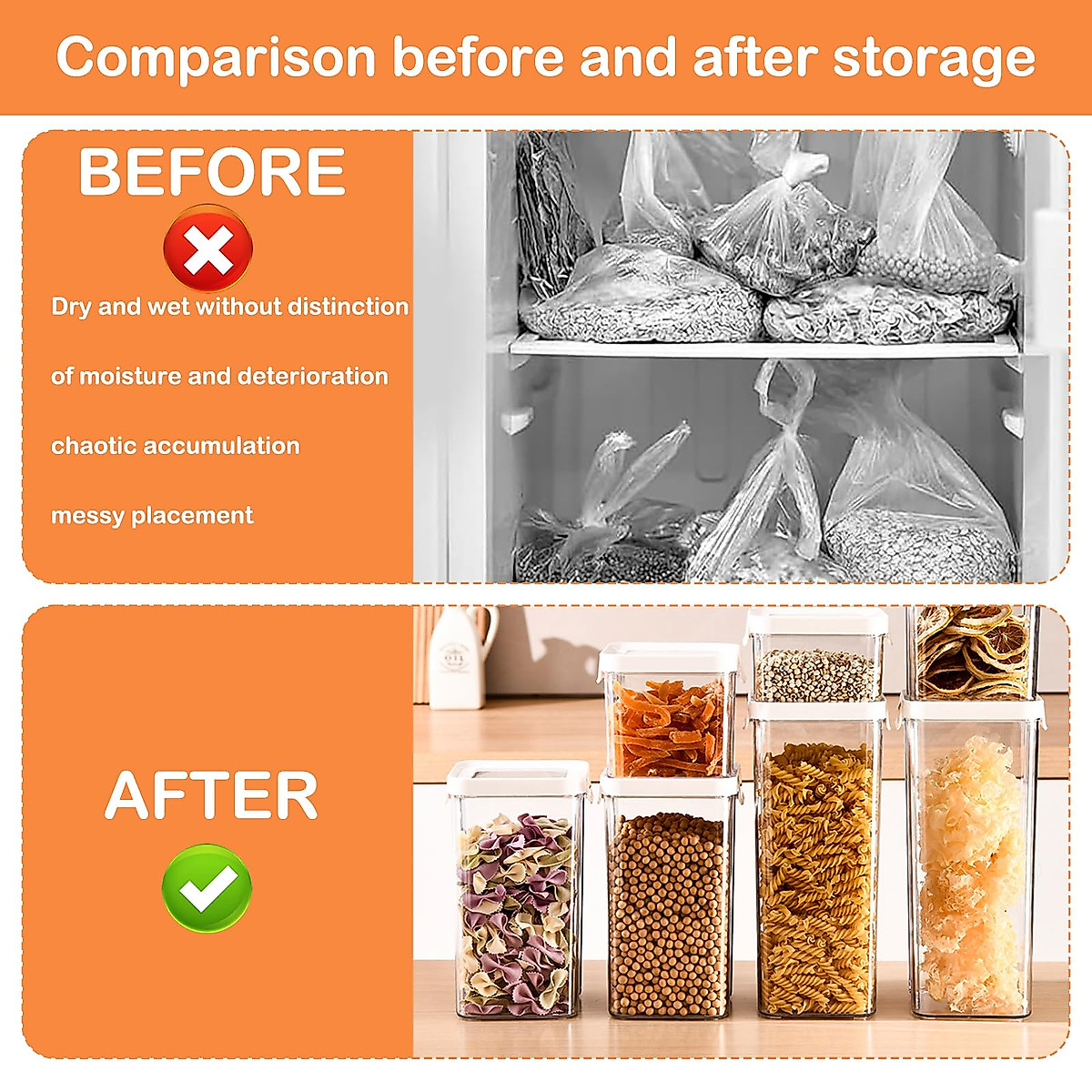 Maggiemiss Multifunctional Sealed Food Storage Tank-Durable and Stackable,Suitable for a Variety of Scenarios,Environmentally Friendly and Reusable (white cover-1300ml)