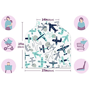 Baby Car Seat Stroller Covers Classic Glen Plaid Nursing Cover Breastfeeding Scarf Soft Breathable Stretchy Coverage Carseat Canopy Cover for Boys and Girls Multi Use for Baby Shower