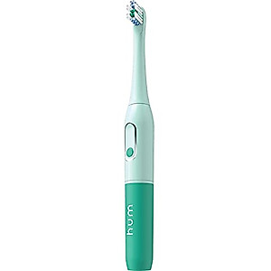 hum by Colgate Smart Battery Toothbrush Kit, Sonic Toothbrush with Travel Case (Teal)