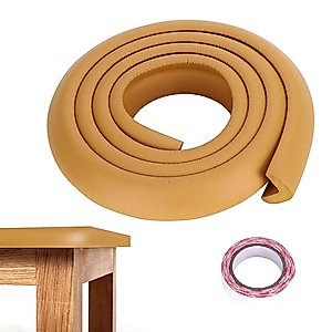 Kids Baby Safety Rubber Bumper Strip, 2M Protectors Table Edge Safe Corner Guard Anti-Collision Bar Protector for Different Size Furniture, Suitable for Home, Nursery(Brown)