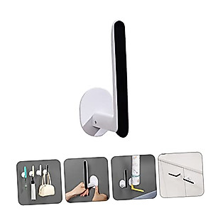 CUBTOL 2pcs Rack Storage Shape Bath L for L-Shaped Wall Back Ball Hat Coat Racks Hanging Holder Kitchen Clothes Multi- Hook Robe Mounted Scarf Plastic Multi-use Home Toilet Towel Bedroom