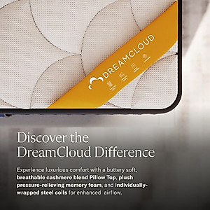 DreamCloud Premier Rest 16" Twin XL Mattress - Luxury Hybrid Memory Foam - 365 Night Trial - 8 Premium Pressure-Relieving Layers - Forever Warranty - CertiPUR-US Certified