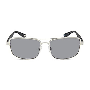 Skechers Men's SEA6164 Rectangular Sunglasses, Matte Light nickeltin, 59mm