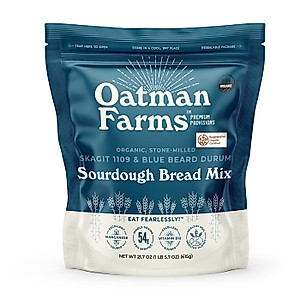 Organic Sourdough Bread Mix - Blue Beard Durum & Skagit 1109, Cinnamon Raisin, & Skagit 1109 & White Sonora - Whole Wheat Bread Mix by Oatman Farms - Features Regenerative Organic Certified Stone-Mil