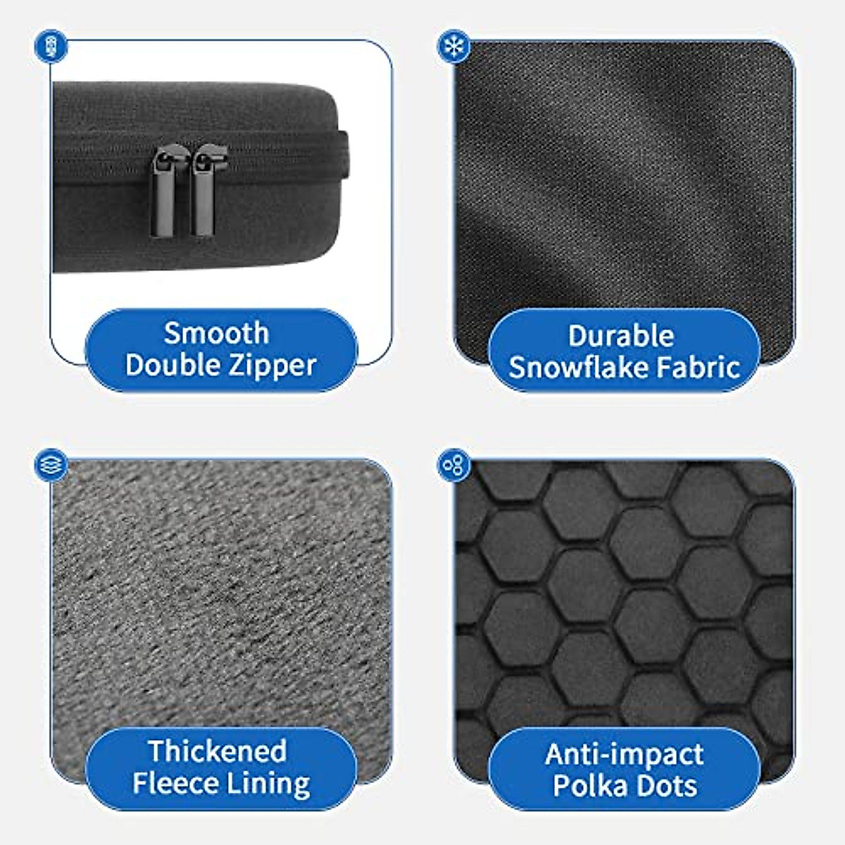 Smart Case for Apple AirPods Max Supports Sleep Mode, Hard Organizer Portable Carry Travel Cover Storage Bag (Black)