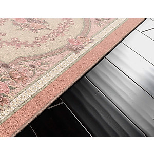 Brumlow MILLS Estate Rose Floral Blossoms Traditional Area Rug for Living Room Mat, Dining, Kitchen Rugs, Bedroom Carpet and Home Décor, 22" x 60", Blush