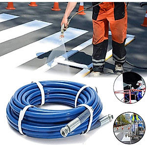 Willbebest 50ft 1/4" Airless Paint Spray Hose Sprayer Light Flexible Fiber Tube 3300PSI Working Pressure, Burst Pressure Up to 8500 PSI (15 Meter)
