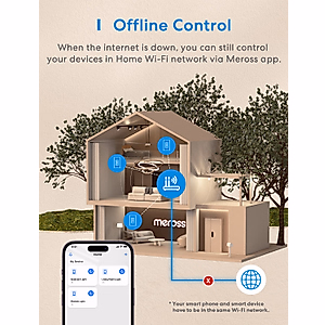 meross Smart Dimmer Switch Single Pole Supports Apple HomeKit, Alexa Google Assistant & SmartThings, 2.4GHz WiFi Light Switch for Dimmable LED, Neutral Wire Required, Remote Control Schedule, 1 Pack