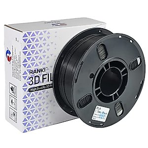 PLA+ Filament 1.75mm, PLA Plus 3D Printer Filament, RANKI PLA Filament Pro, Dimensional Accuracy +/- 0.03mm, 1kg Spool(2.2lbs), Black