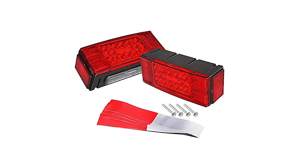 Partsam 12V LED Submersible Low Profile Rectangular Trailer Lights ...