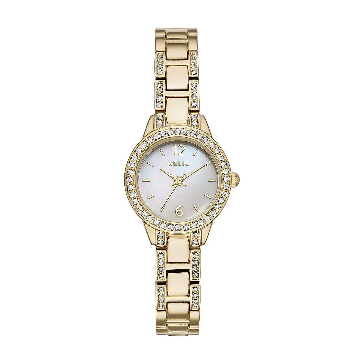 Relic by Fossil Women's Tenley Three-Hand Gold Alloy Metal Bracelet Watch (Model: ZR34506)