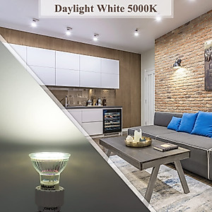 DiCUNO GU10 LED Bulb Dimmable, Daylight White 5000K, 60W Equivalent, High Brightness 700LM, MR16 GU10 LED Bulb for Track Lighting, 6W Light Bulb with 120° Beam for Kitchen, Range Hood, Pack of 6