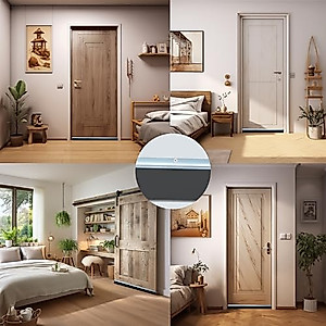 Retsun 1 Set 0.98 Inches Net Width Door Brush Sweeps Seal Garage Roll Up Door Brush Durable Easy Mounting for Exterior Doors