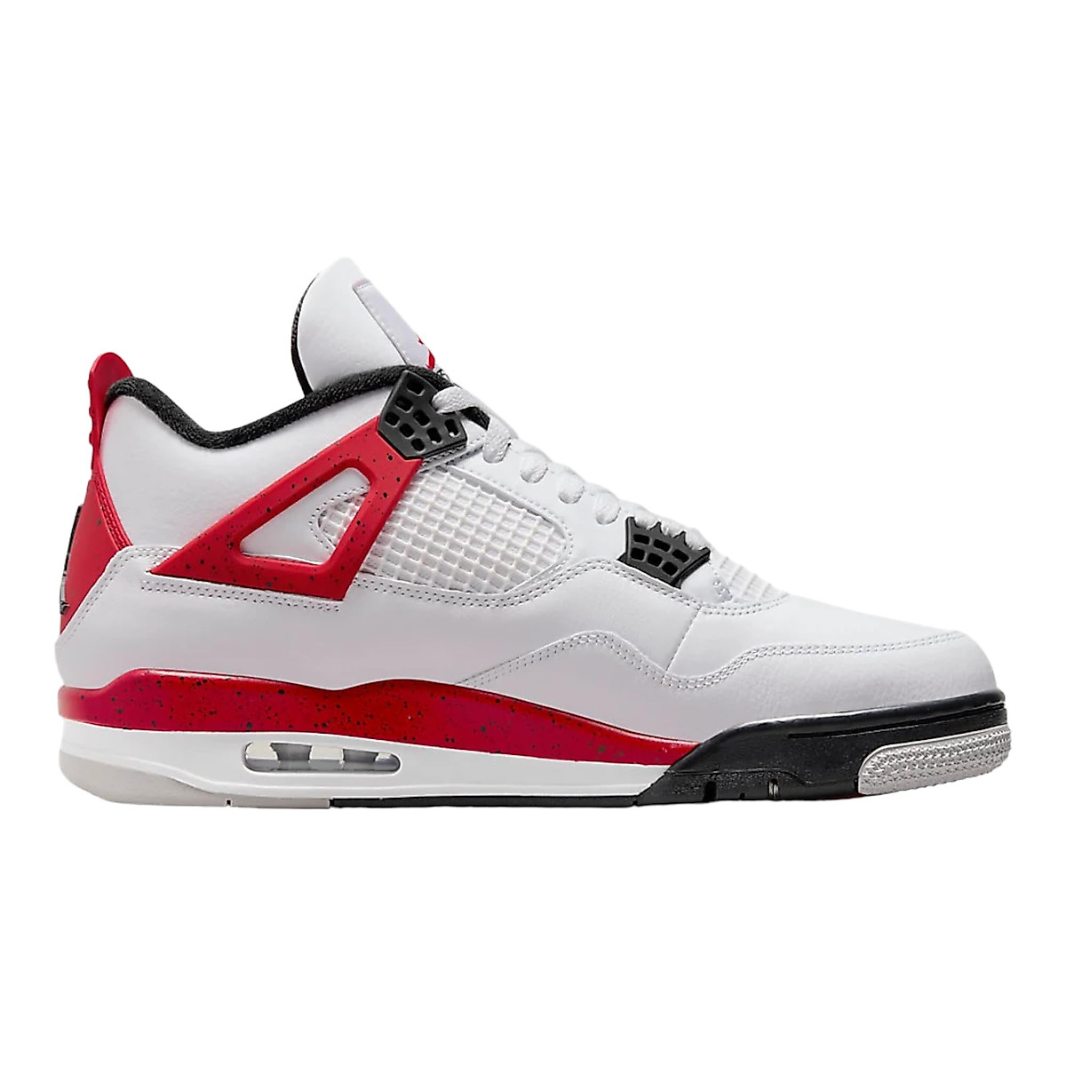 Jordan Boy's Air 4 Retro (Big Kid) White/Fire Red/Black/Neutral Grey 5.5 Big Kid M