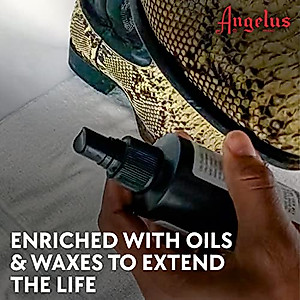 Angelus Reptile Exotic Skin Cleaner Conditioner 8 Oz. For Boots, Shoes, Bags 8oz -Safe Made in USA