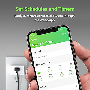 Wemo Smart Plug (Simple Setup Smart Outlet for Smart Home, Control Lights and Devices Remotely Works w/Alexa, Google Assistant, Apple HomeKit)(Pack of 1)
