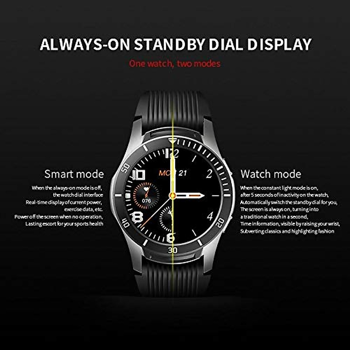 XXXDXDP Full Touch Smart Watch Men Women Waterproof SmartWatch Blood Pressure Heart Rate Monitor Detection Sports Fitness Watches (Color : D)