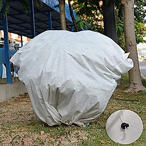 Plant Covers Frost Protection Bag Large Size Winter Drawstring Plant Covers Winter Reusable Plants Jacket for Fruit Tree Shrub Potted Plants (3 Pack 23.6"x31.49")