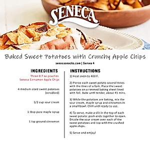 Seneca Cinnamon Apple Chips | Made from Fresh Apples | 100% Red Delicious Apples | Yakima Valley Orchards | Real Cinnamon | Crisped Apple Perfection | Foil Fresh Bag | 0.7 ounce (Pack of 24)
