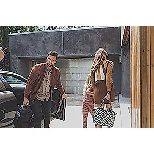 JuJuBe Be Classy Structured Multi-Functional Diaper Bag/Purse, Onyx Collection - Black Diamond