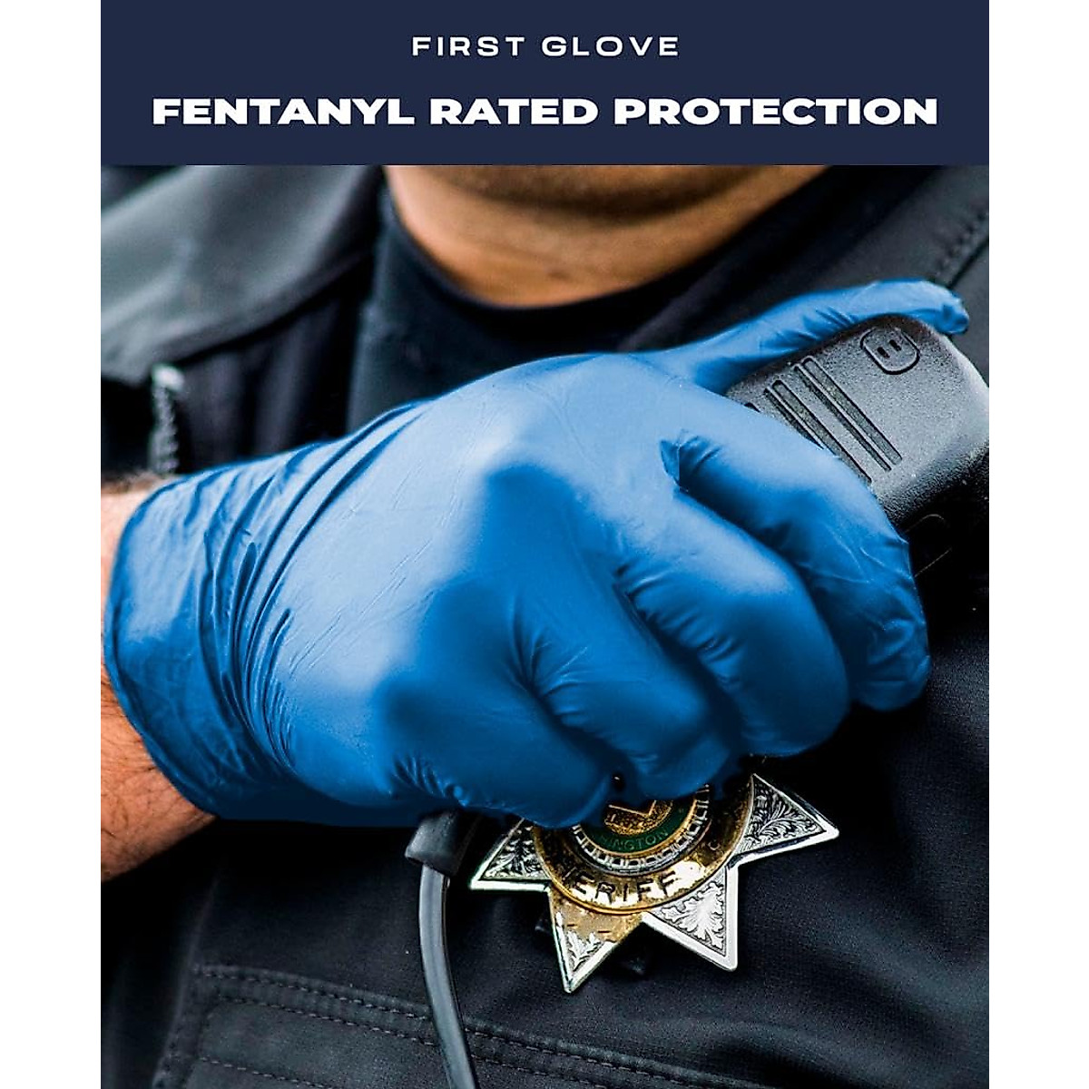 FIRST GLOVE Volt Small 100 Ct. 6 Mil Blue Nitrile Disposable Gloves - Food Safe Disposable Gloves, Disposable Cleaning Gloves, Micro Textured Gloves for Enhanced Grip, Latex Free Gloves