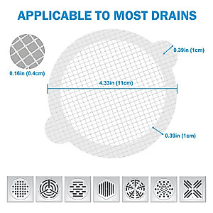 10pcs Disposables Hair Catcher For Bathtub Shower Drain Cover For Kitchen Bathroom Accessories Hair Stopper Sticker