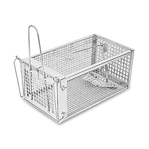 Humane Animal Trap, ALLRoad Rat Trap Chipmunk Catcher Work for Indoor and Outdoor, Catch and Release Live Cage for Mouse, Small Squirrel