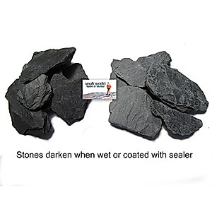 Natural Slate Stone -1 to 3 inch Rocks for Miniature or Fairy Garden, Aquarium, Model Railroad & Wargaming (2)