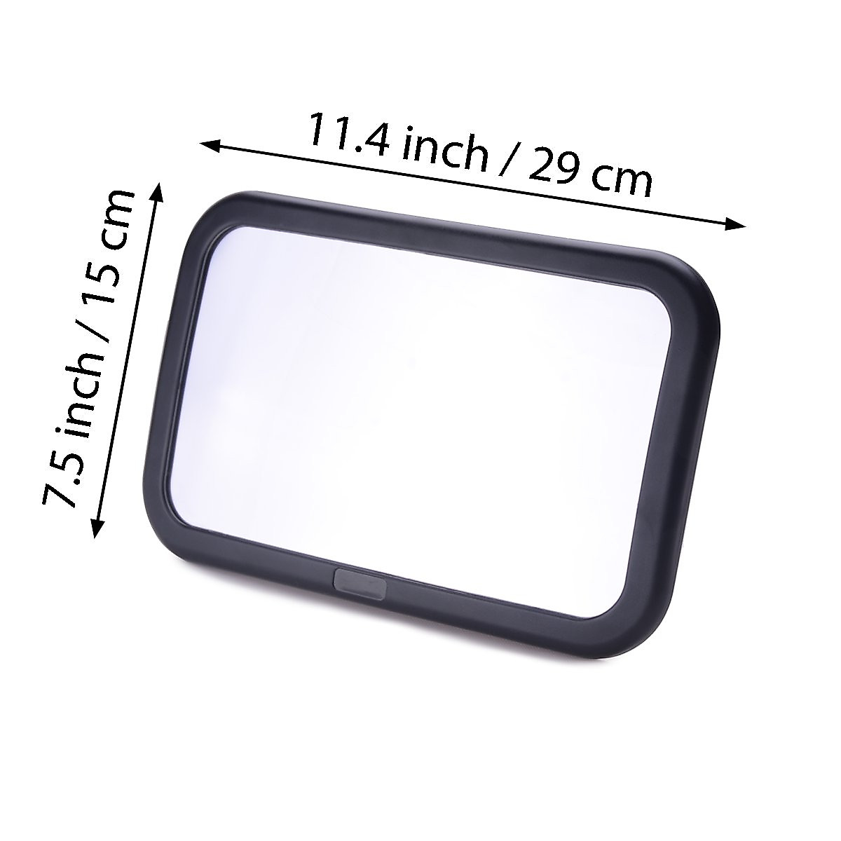 PEKITAS Baby Extra Large Clear View Car Back Seat Mirror - For Rear View, 360 degree pivot, adjustable and shatterproof