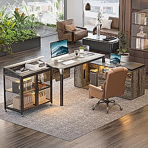 Cyclysio Sideboard Buffet Cabinet with Power Outlets, Wine Bar Cabinet with LED Lights Kitchen Cabinet Modern Accent Buffet Cabinet with Door for Bedroom, Living Room, Kitchen, Office Grey