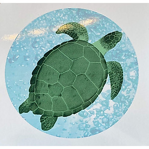 Retractable Screen Door Decals (Stickers) - 6 per Package - Keep Children Safe - Alert Birds, Dogs, Kids - Warn, Protect, Window Safety - Sea Turtles