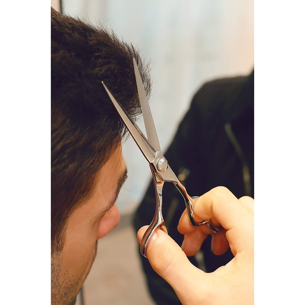 Fengliren High-end Professional Extremely Very Sharp Barber Hair Cutting Scissors Hairdresser Shears For Hair 6.5 Inch Haircut Scissor Made Of Stainless Steel Alloy For Hairdressing Salon and Home Use