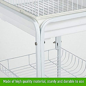 Yaheetech Medium Parakeet Bird Cage for Small Birds Sun Parakeets Green Cheek Cockatiels Conures with Wooden Perches&Rolling Stand, Black